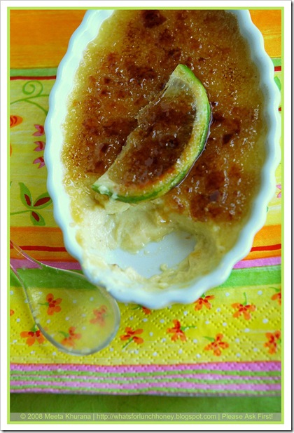 What's For Lunch Honey?: Citrus Craving: Lime Brûlée